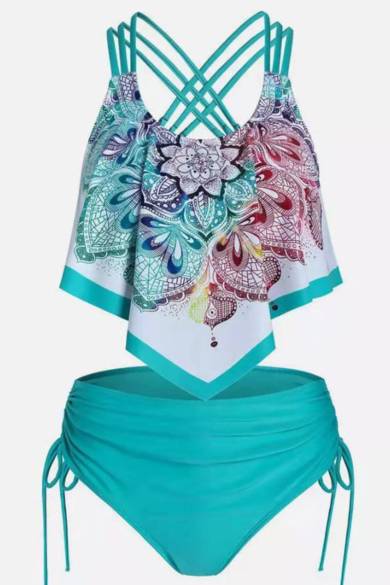 Zapaka Kobiety Dwuczęściowe Zielone Stroje Kąpielowe Tankini Z ...